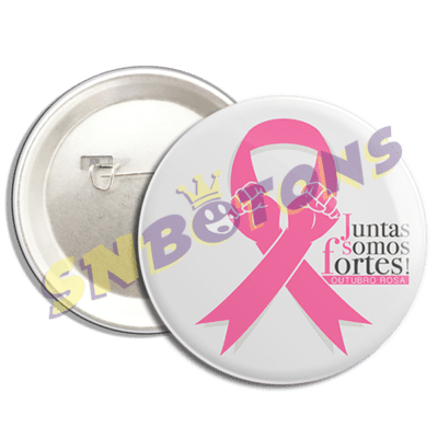 Botons – Bottons Outubro Rosa Conscientização Câncer de Mama - SN Botons