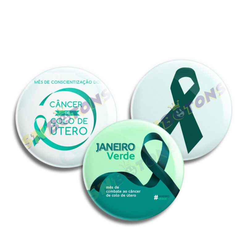 Boton Bottons Janeiro Branco Saúde Mental - SN Botons